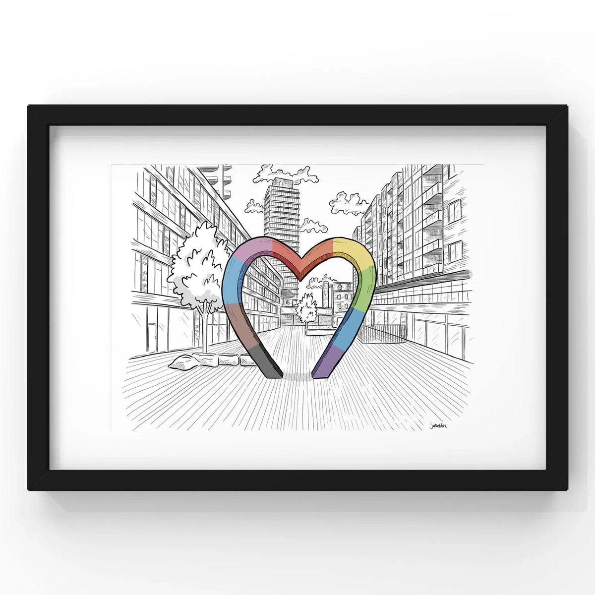 Distillery District Heart (Pride) Art Print – Spacing Store: Toronto's ...