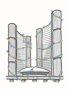 Festive Toronto City Hall Greeting Card – Spacing Store: Toronto's City ...