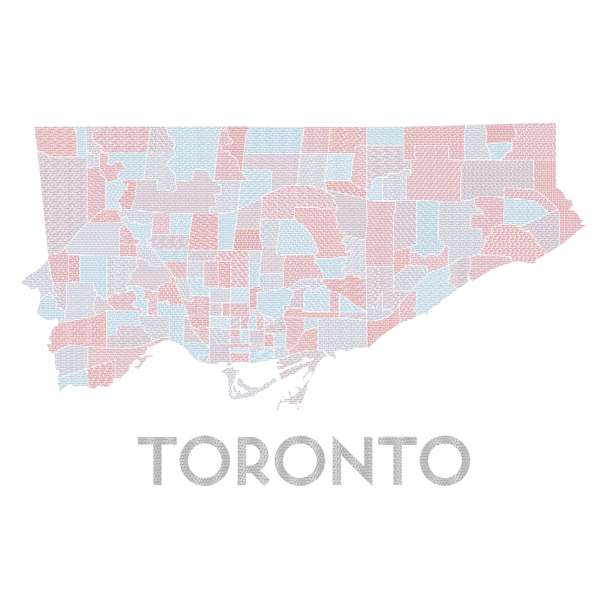 Toronto Neighbourhoods map print – Spacing Store: Toronto's City Gift Store